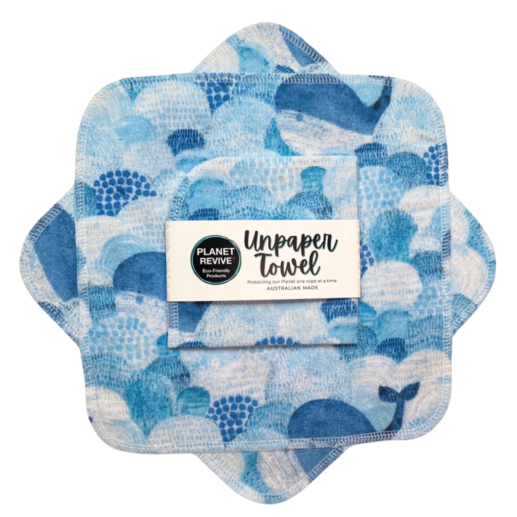 Unpaper Towel Whales | Kitchen Wipes | Planet Revive